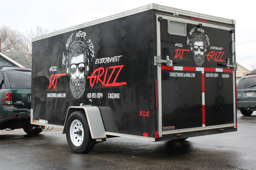 DJ Grizz tricks out trailer - SignPro of La Crosse