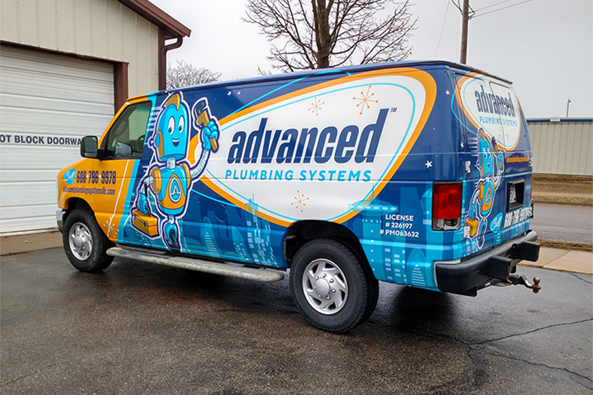 Advanced Plumbing Wraps New Van SignPro Of La Crosse